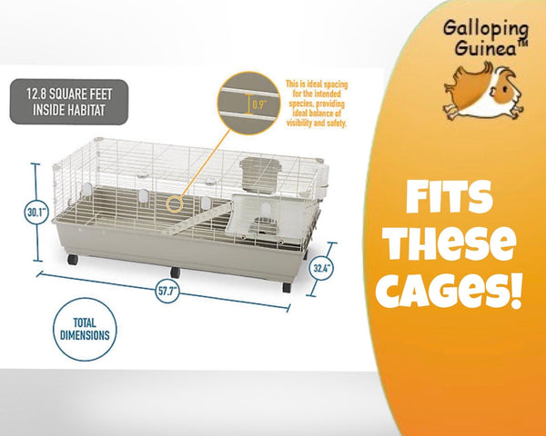 Full Cheeks Multi-Pet Small Habitat Mansion Fleece Cage Liners (57x32 ...